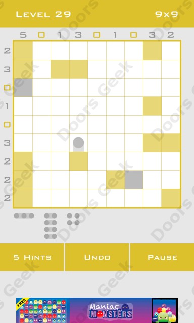 Logic Dots [9x9] Level 29 Solution ~ Doors Geek
